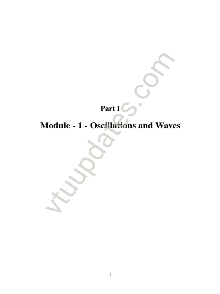 PHY Module 1 | PDF