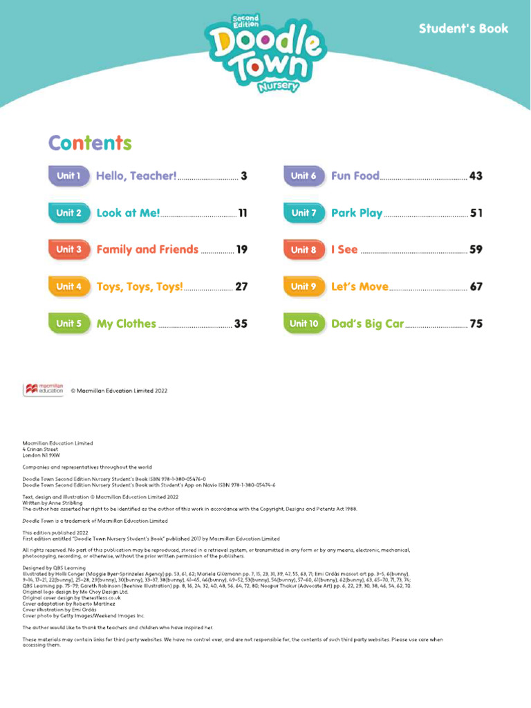 Doodle Town 2nd Edition Nursery Student Book | PDF