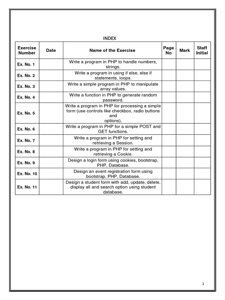 WAD Lab Manual Print New | PDF | Php | Control Flow