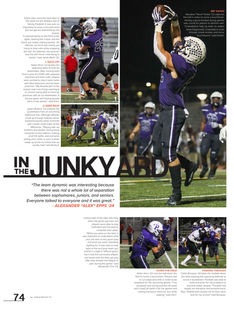 varsity football | PDF | Touchdown | American Football