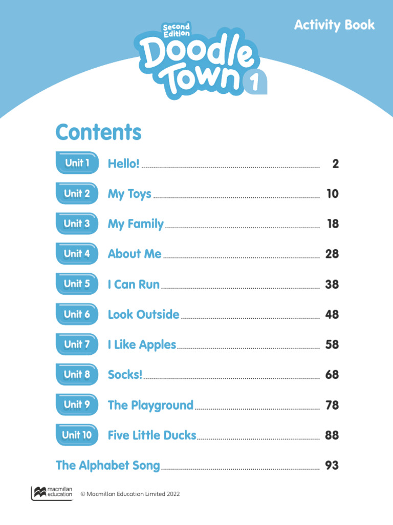 Doodle Town 2nd Edition 1 Activity Book | PDF