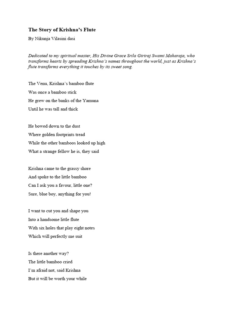 The Story of Krishna's Flute | PDF | Krishna | Hinduism