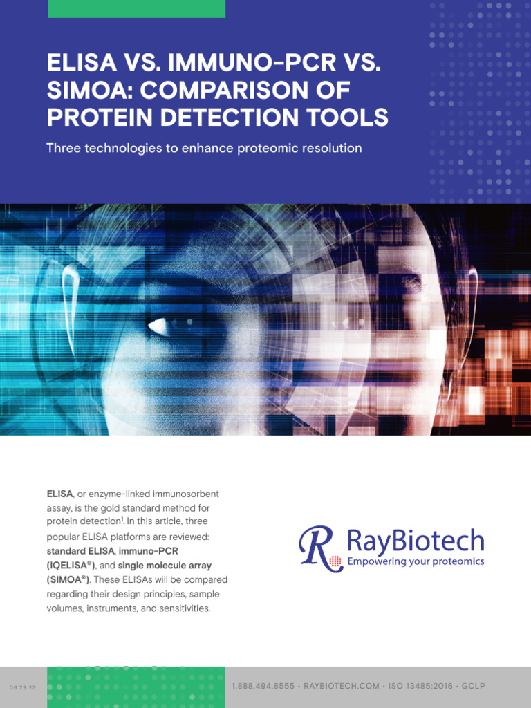 ELISA VS. IMMUNO-PCR VS. SIMOA COMPARISON OF PORTEIN DETECTION TOOLS | Download Free PDF | Elisa ...