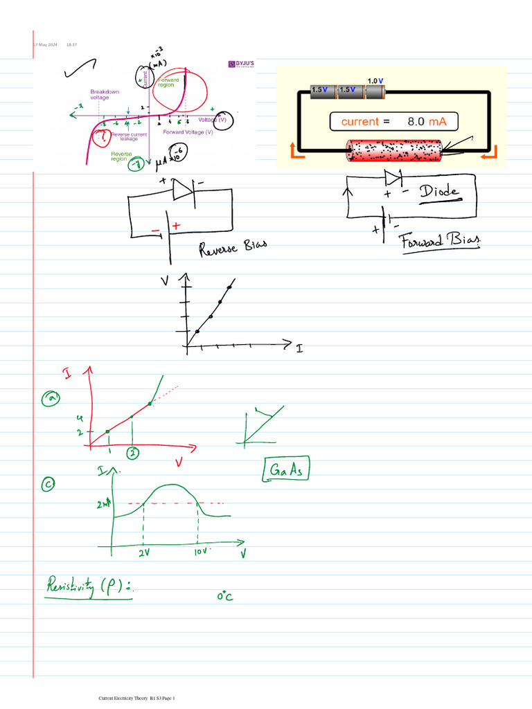 Current Electricity Theory Overview | PDF