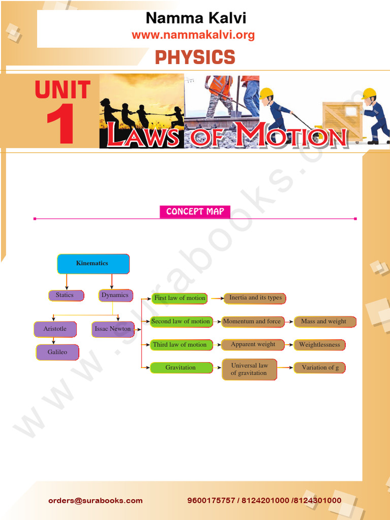 12thpullingo 10th Science Unit 1 Sura Guide em | PDF | Force | Mass