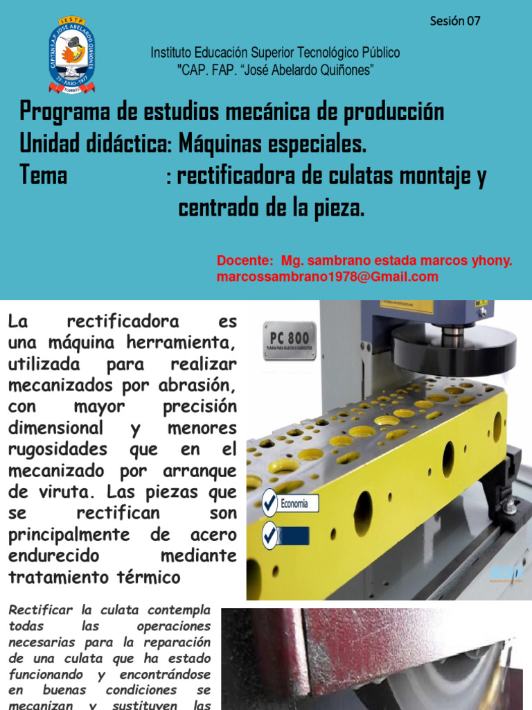 Rectificado de Culatas: Montaje y Centrado | PDF | Mecanizado | Rectificado (corte abrasivo)