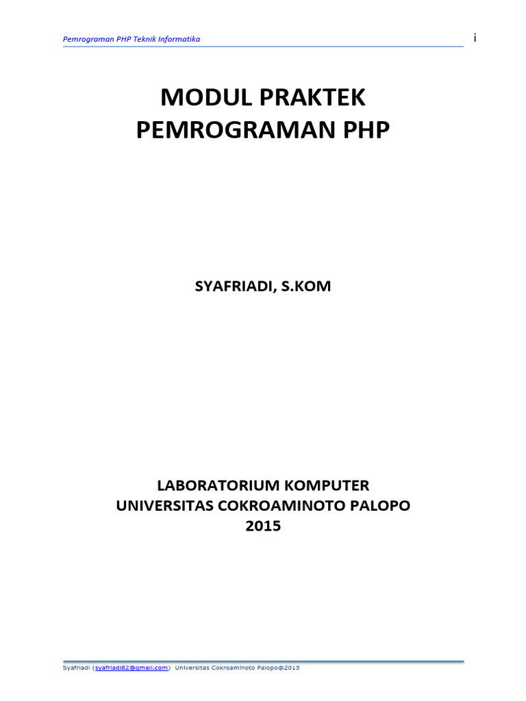 ISI MODUL PHP 1 | PDF