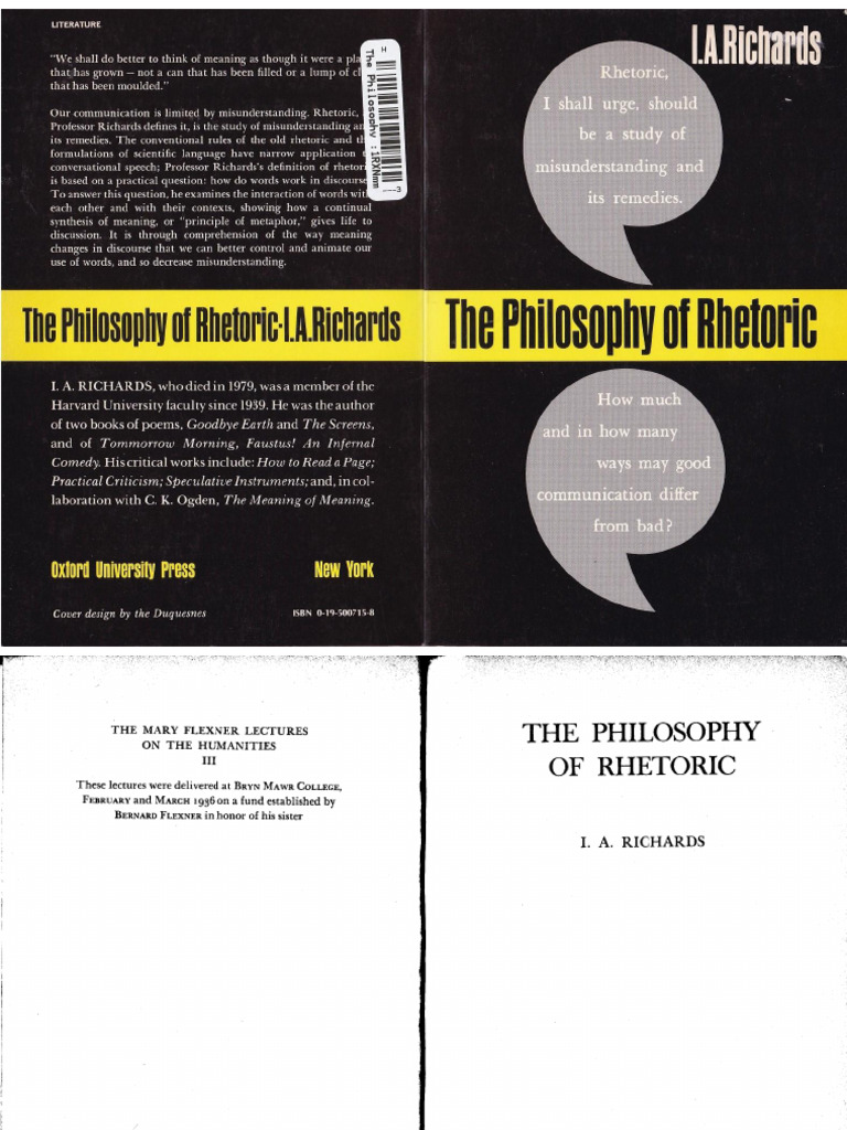 Richards The Philosophy of Rhetoric | PDF