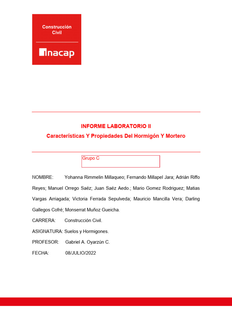 Caracteristicas de Hormigon y Mortero | PDF | Hormigón | Materiales