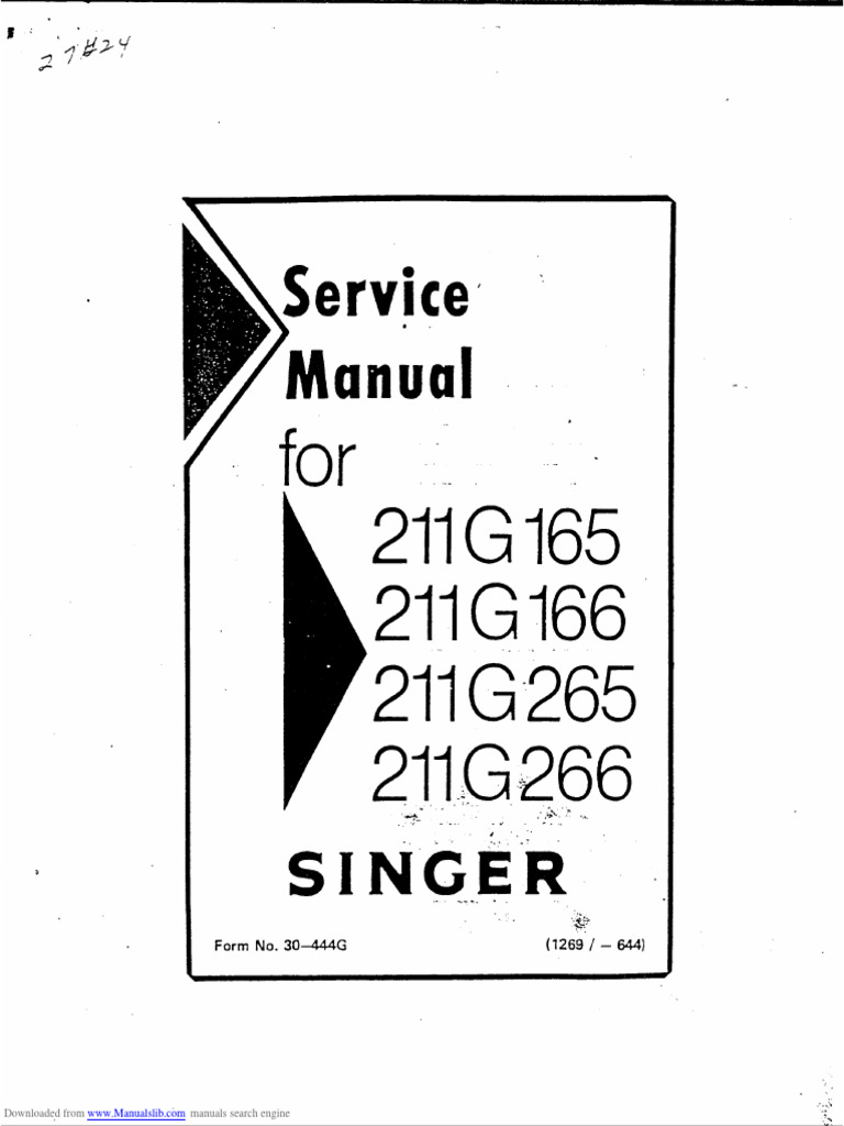 Singer 211 G 165 Manual | PDF