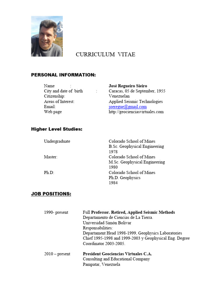 CURRICULUMVITAE Enero2021 ENGLISH | PDF | Venezuela