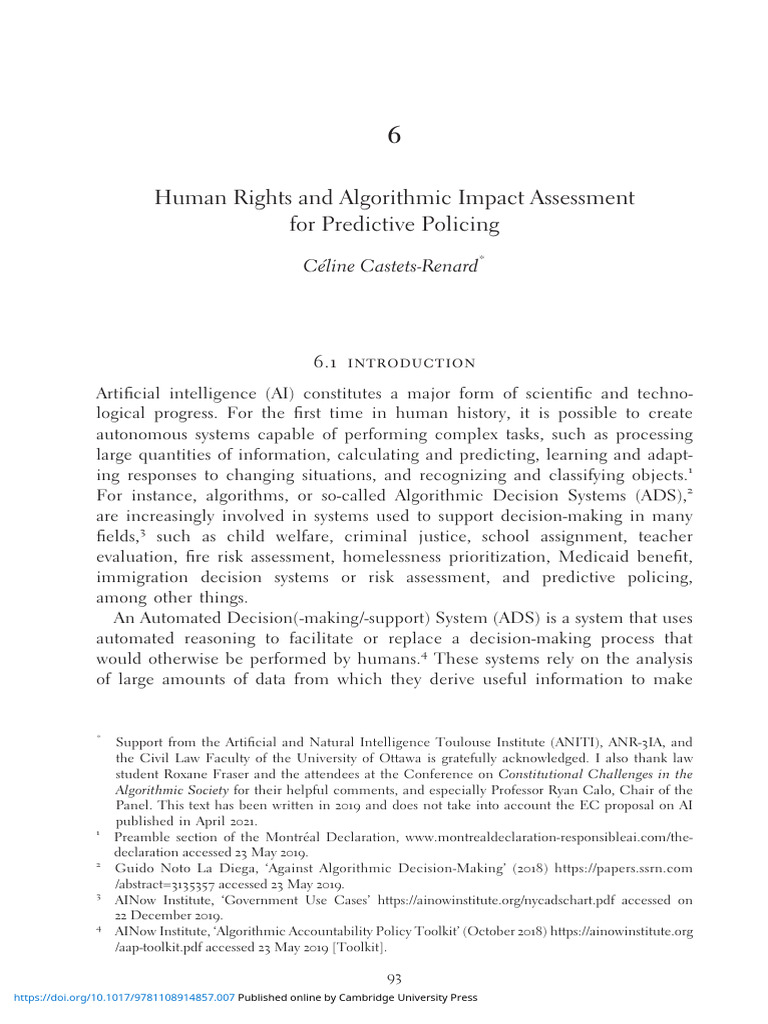 human-rights-and-algorithmic-impact-assessment-for-predictive-policing | PDF | Artificial ...