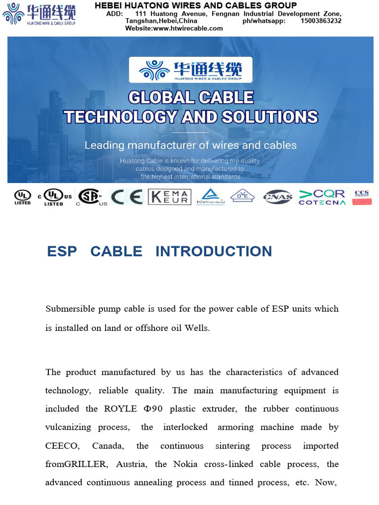 ESP Cable Catalogue 2023.03.28 | PDF | Insulator (Electricity ...