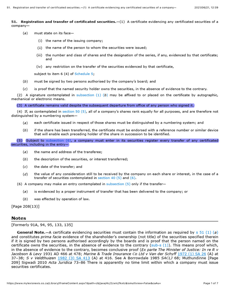 Certificated Securities Guide | PDF | Securities (Finance) | Dividend