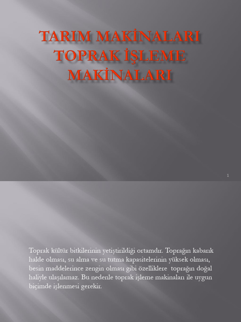 Ã nite-TarÄ M MakinalarÄ - Toprak Ä°Å Leme MakinalarÄ | PDF