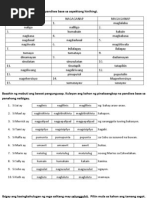 Mga Panagano NG Pandiwa | PDF