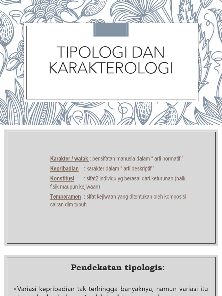 Tipologi Dan Karakterologi | PDF