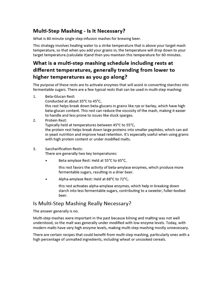 MultiStep Mashing | PDF MultiStep Mashing | PDF