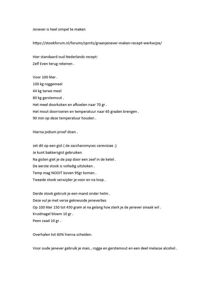 Jenever Is Heel Simpel Te Maken | PDF
