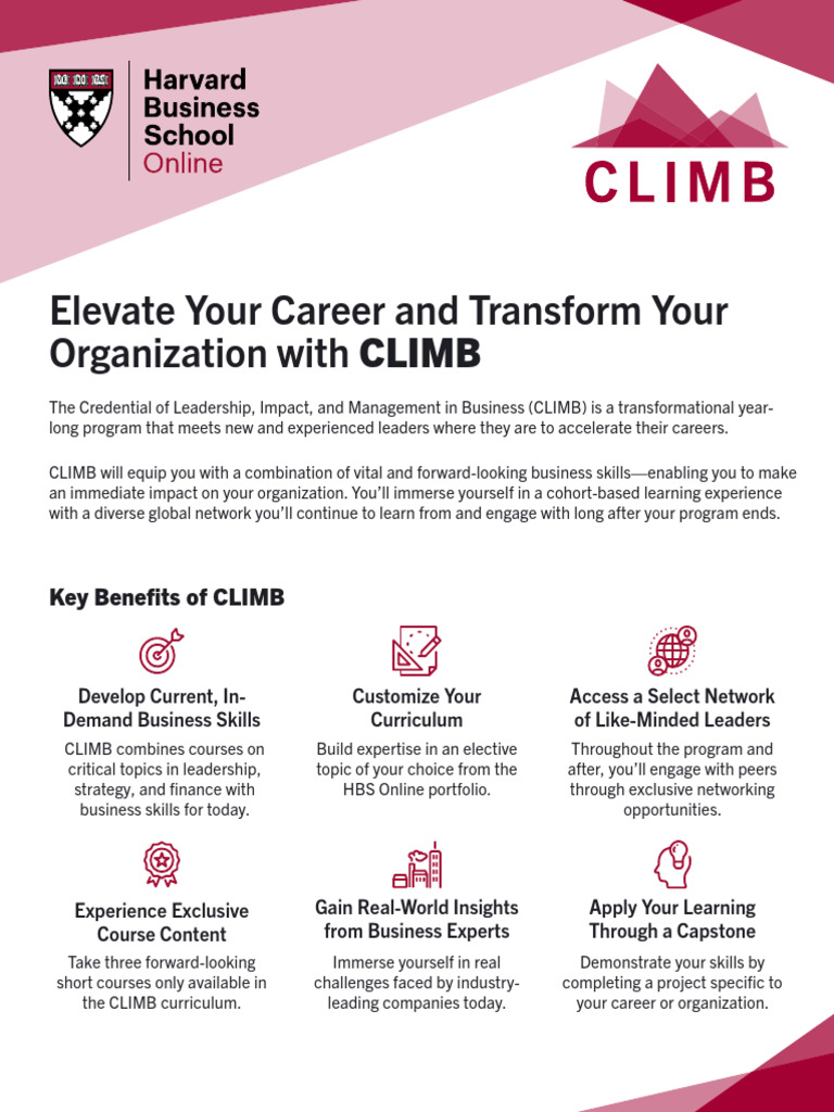 Credential of Leadership, Impact, And Management in Business (CLIMB ...