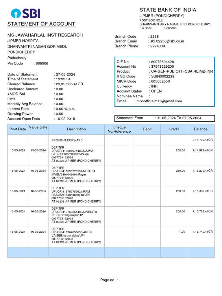 Statement 37548529200 | PDF | Debits And Credits | Banking