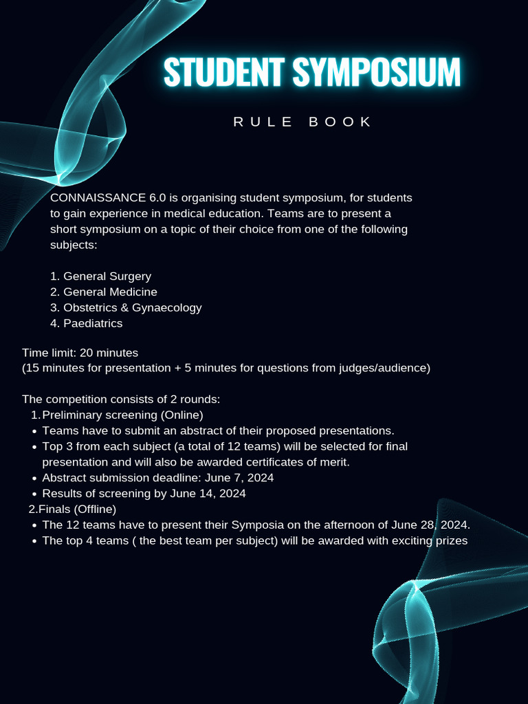 Student Medical Symposium Guide | PDF | Medicine | Health Care