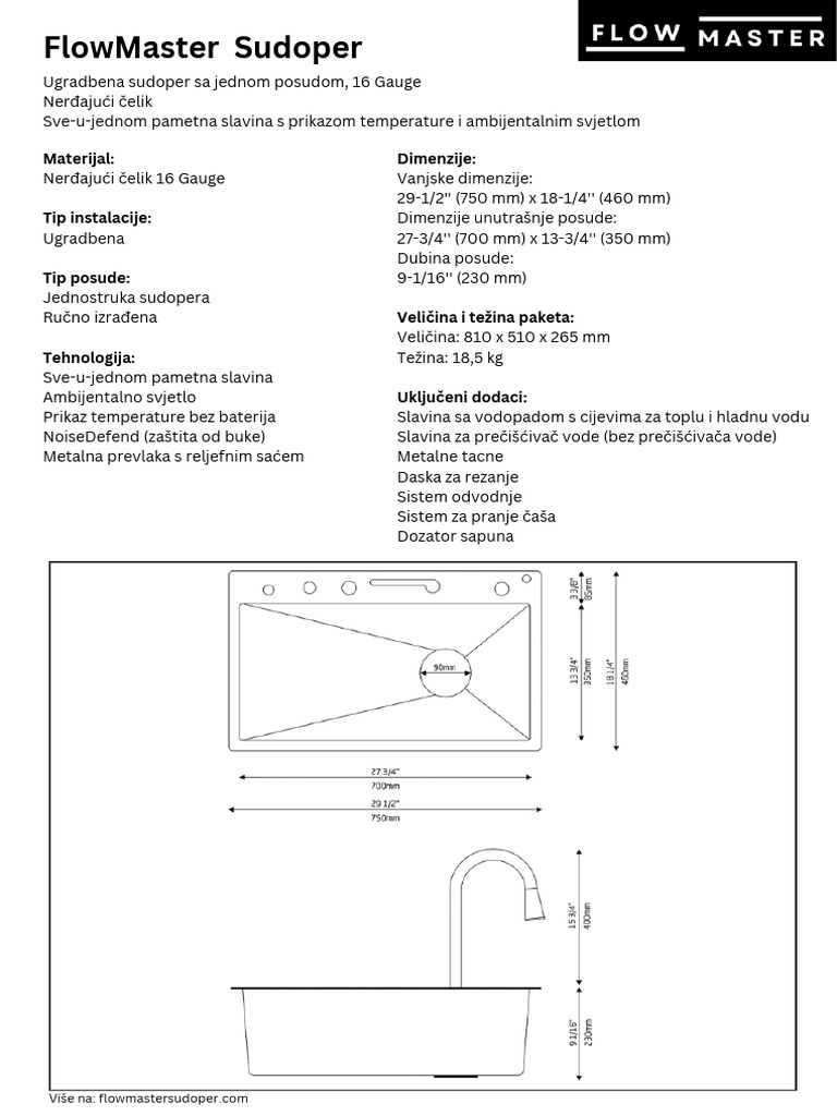 FlowMaster Specifikacija | PDF