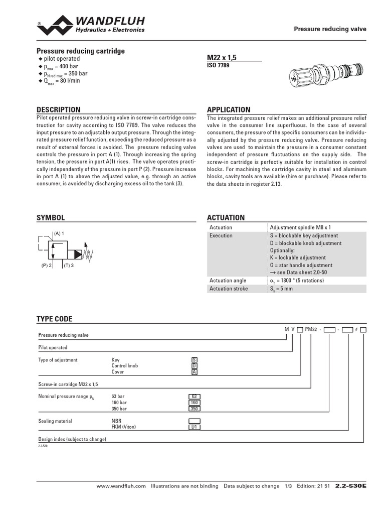 Valvula Redutora Bloco Fugro | PDF | Valve | Pressure