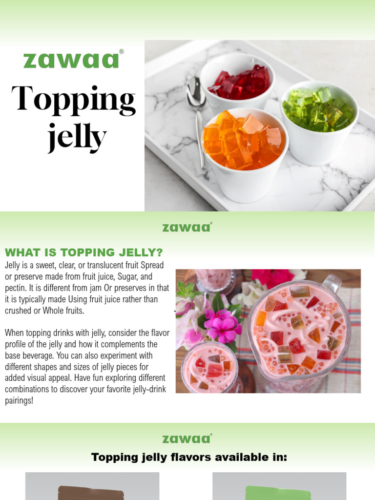 Zawaa Topping Jelly | PDF | Fruit Preserves | Cuisine