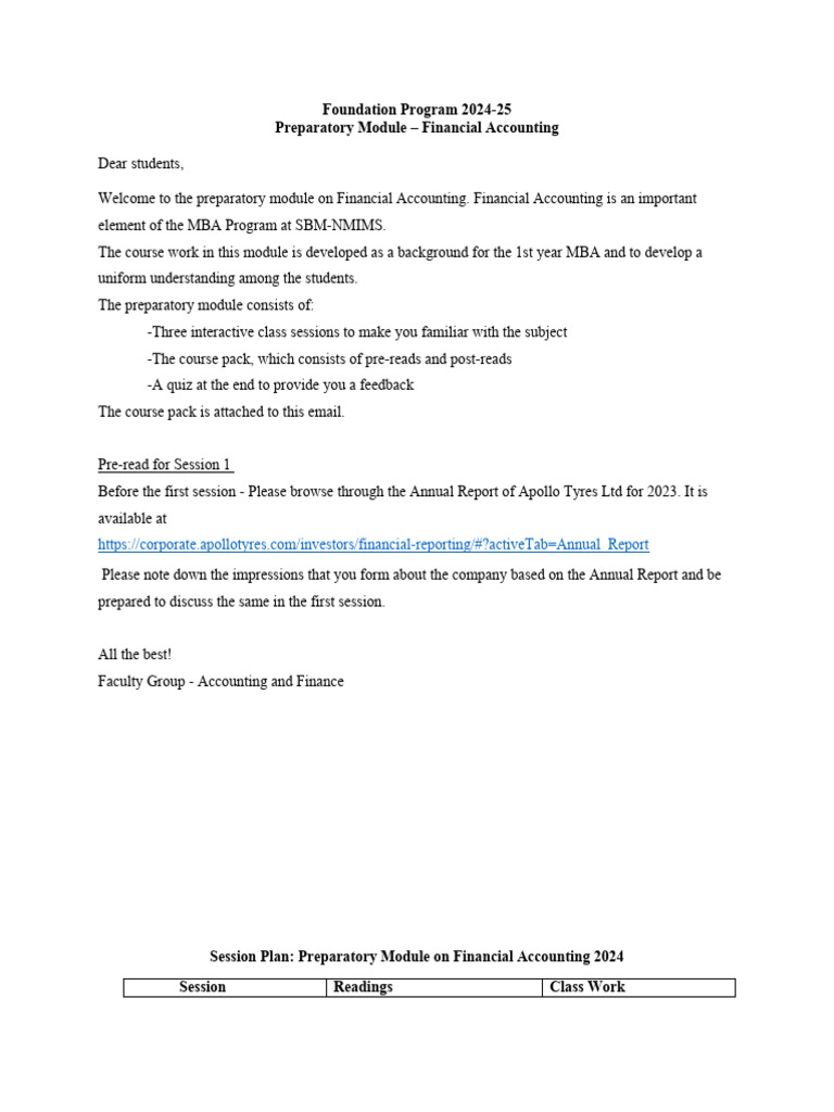 Preparatory Module On Accounting 2024 | PDF | Financial Accounting ...