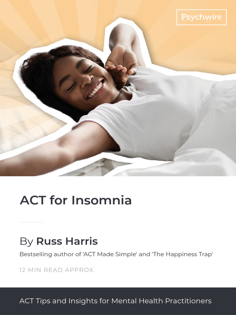 ACT For Insomnia | PDF | Sleep | Insomnia