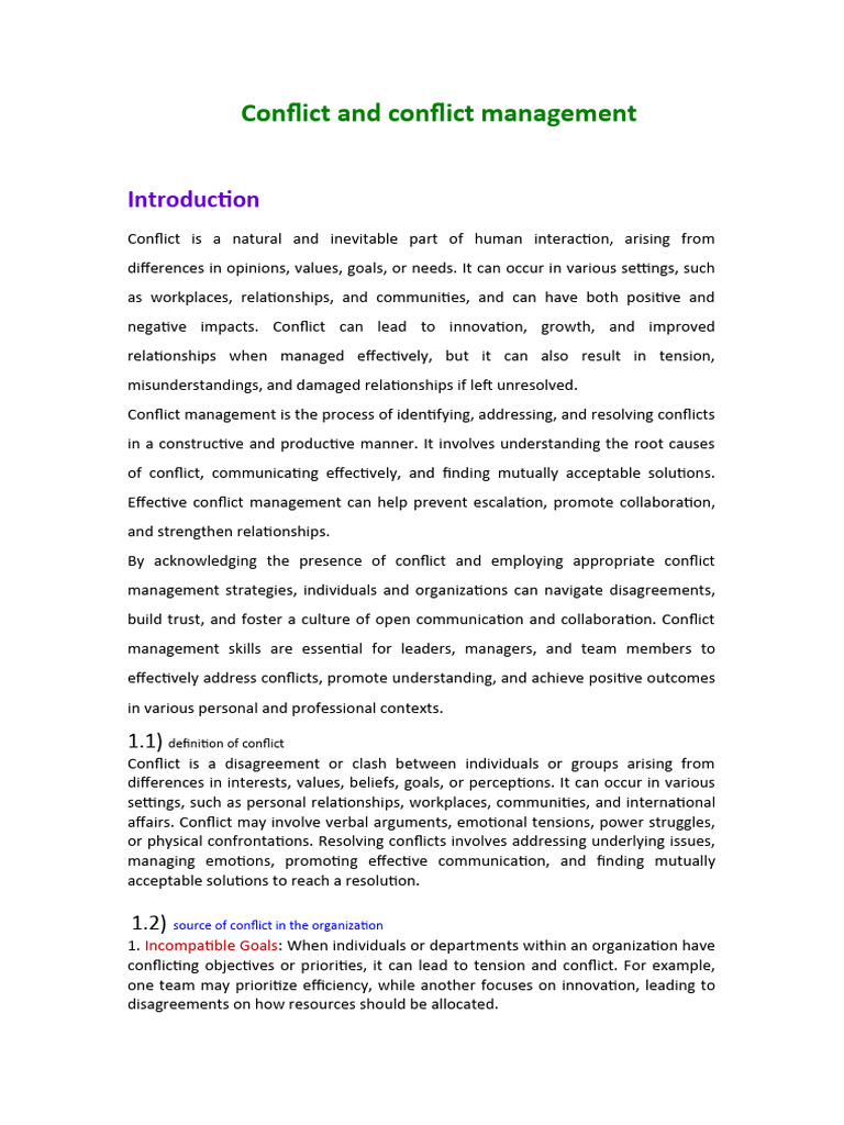 LCM Group Assignment 1st Document | PDF | Conflict (Process) | Conflict Resolution