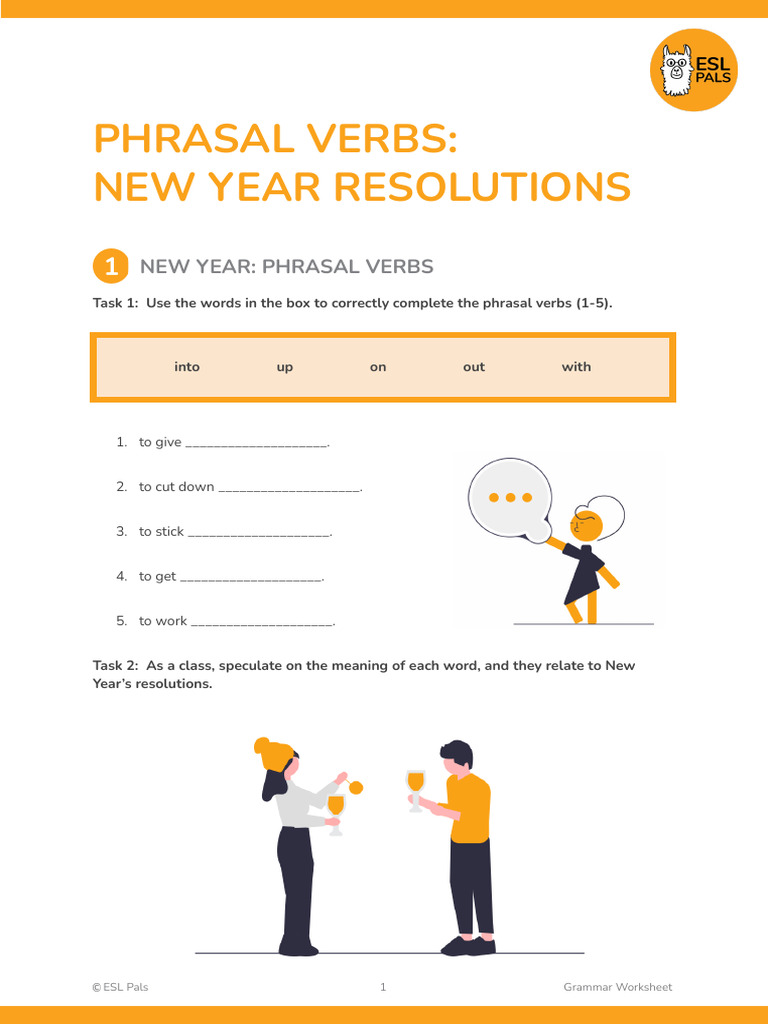 (SV) Phrasal Verbs - The New Year | PDF | Grammatical Tense | Physical ...