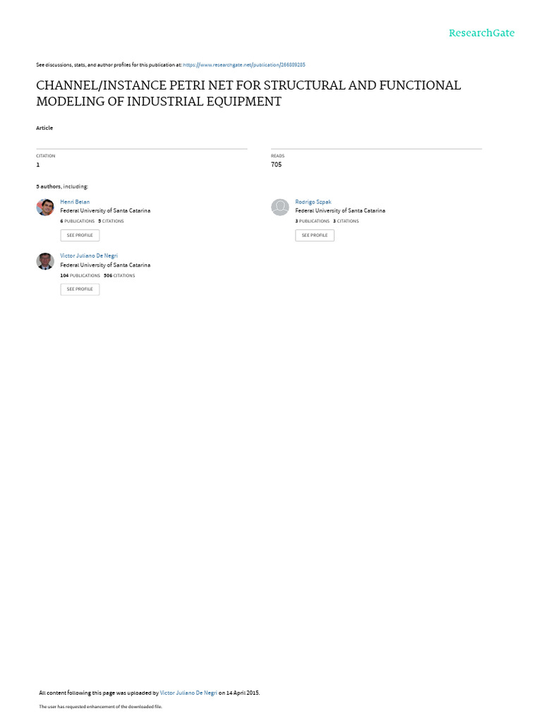 CHANNELINSTANCE_PETRI_NET_FOR_STRUCTURAL_AND_FUNCT | PDF | Conceptual Model | System