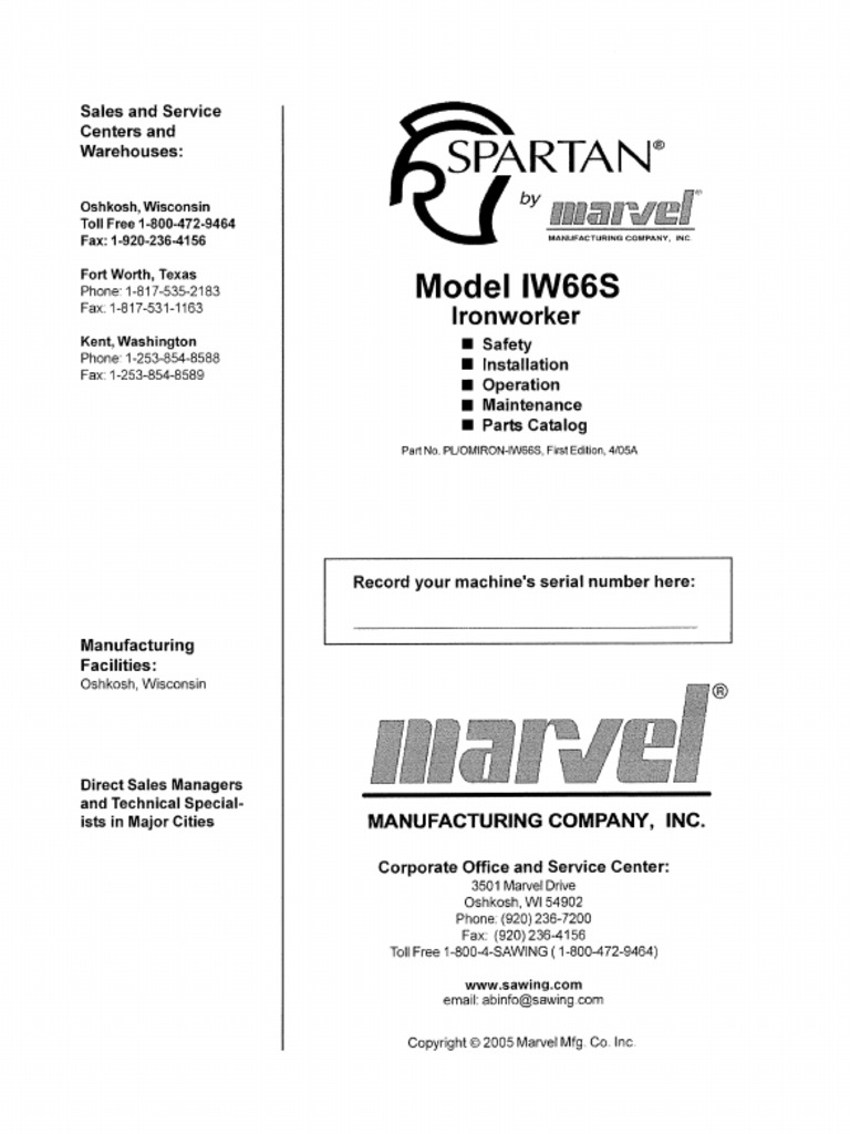 Spartan Marvel Plsomirondiw66s | PDF