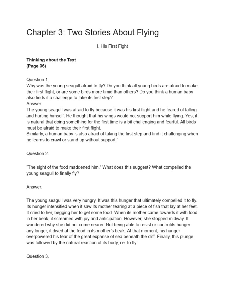 Fear and Courage in Flight Stories | PDF