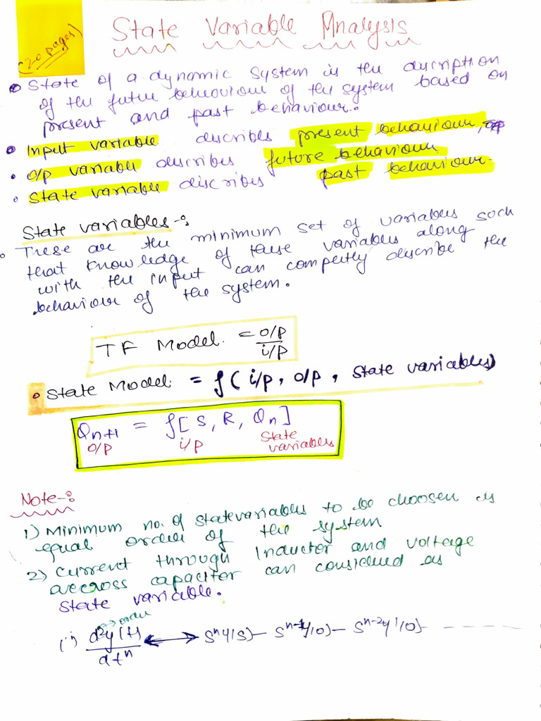 Ch7 State Space Analysis | PDF