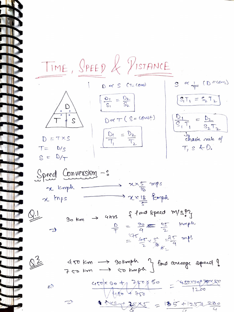 Speed Calculations and Analysis Guide | PDF