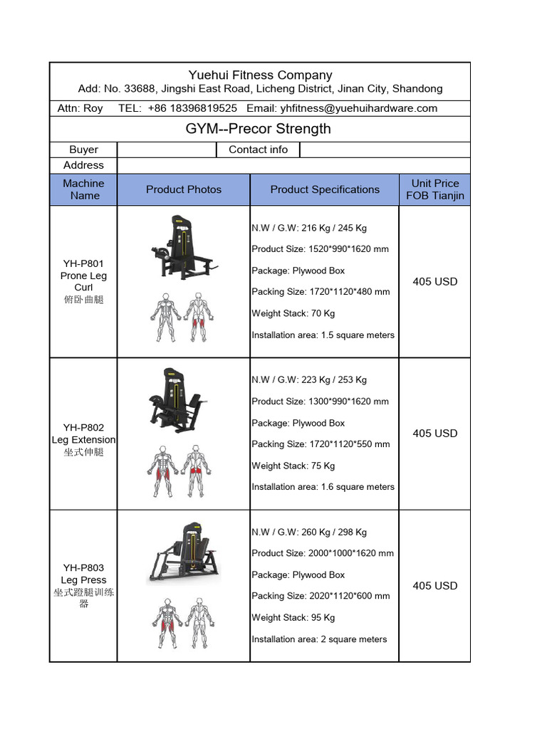 Strength Training Equipments Price List | Download Free PDF | Weight ...