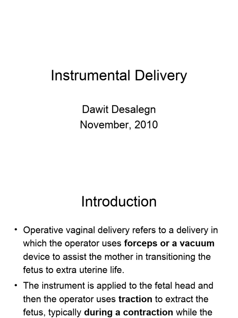 Instrumental Delivery | PDF | Childbirth | Medical Specialties