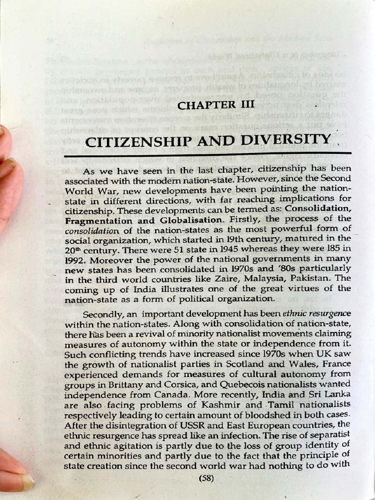 Citizenship and Diversity | PDF | Citizenship | Social Equality