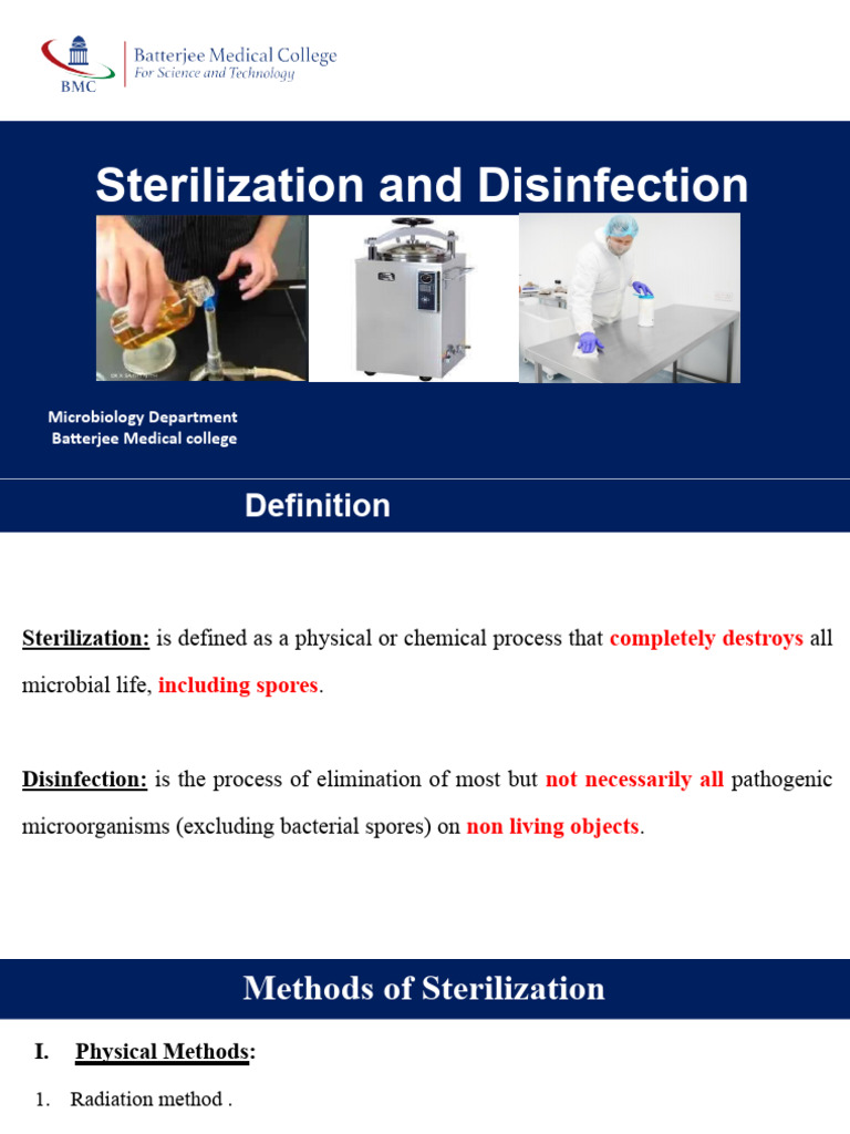 4 - Sterlization & Disinfection | Download Free PDF | Sterilization (Microbiology) | Disinfectant