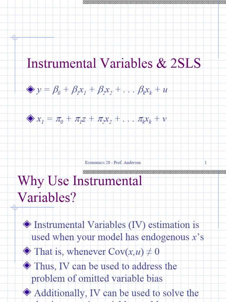 Variáveis Instrumentais | PDF | Endogeneity (Econometrics) | Ordinary Least Squares