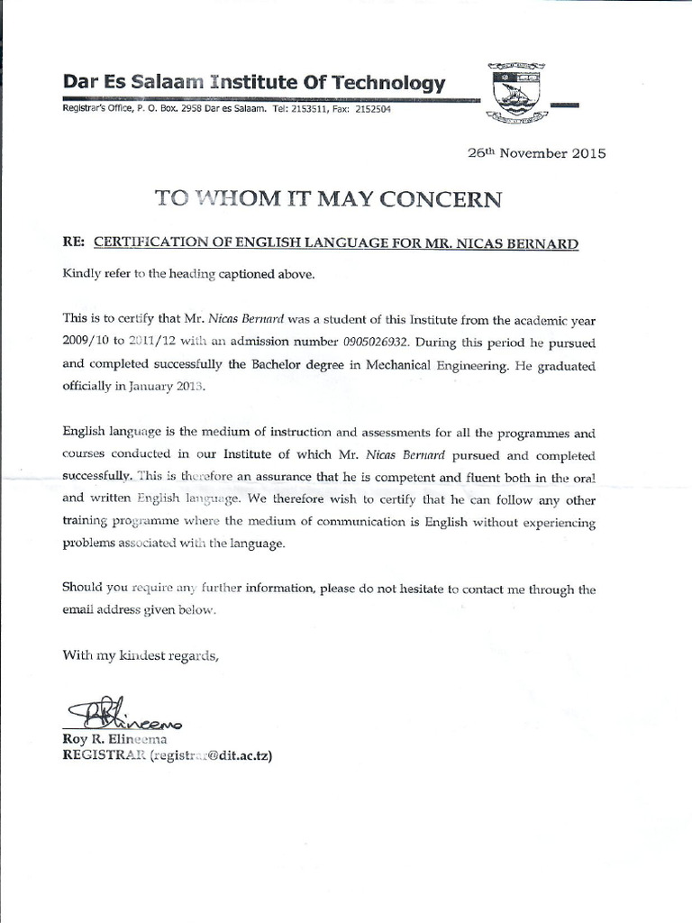 10-PROOF LETTER OF ENGLISH LANGUAGE | PDF