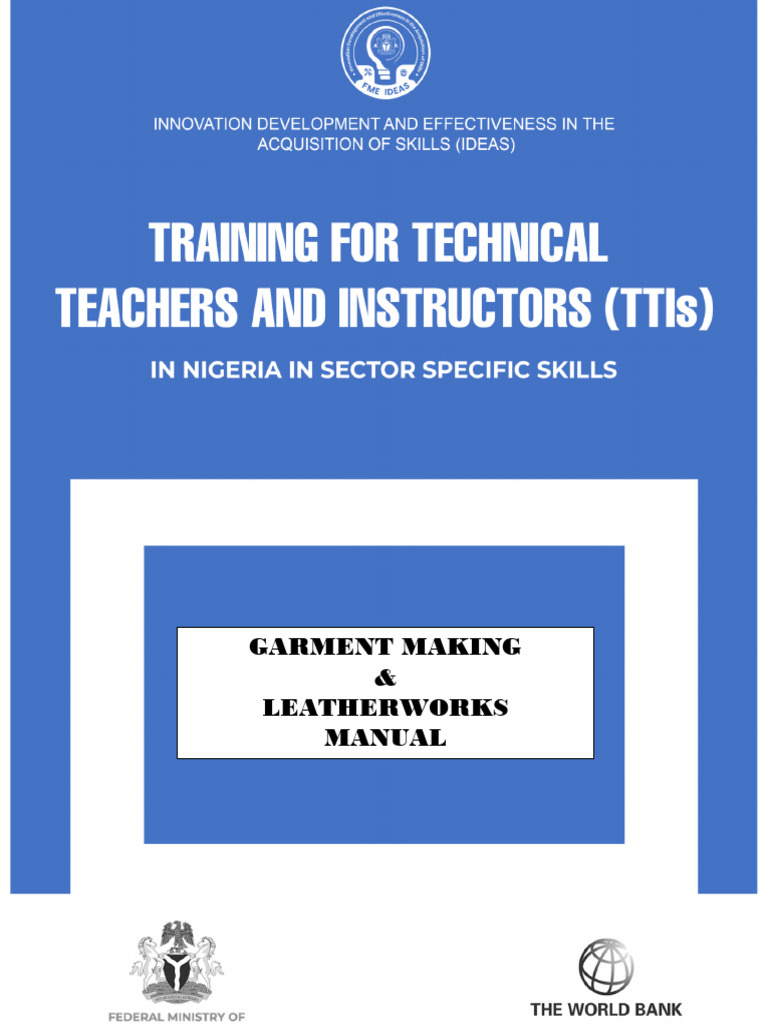 Garment Making & Leatherworks Manual | PDF | Textiles | Personal ...