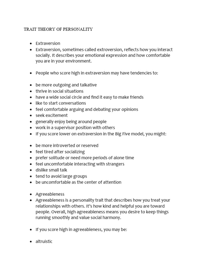 PERSONALITY | PDF | Extraversion And Introversion | Human Development