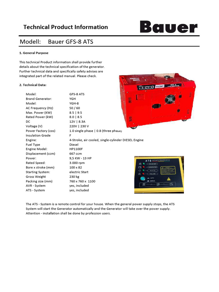 Bauer Gfs 8ats | PDF | Technology & Engineering