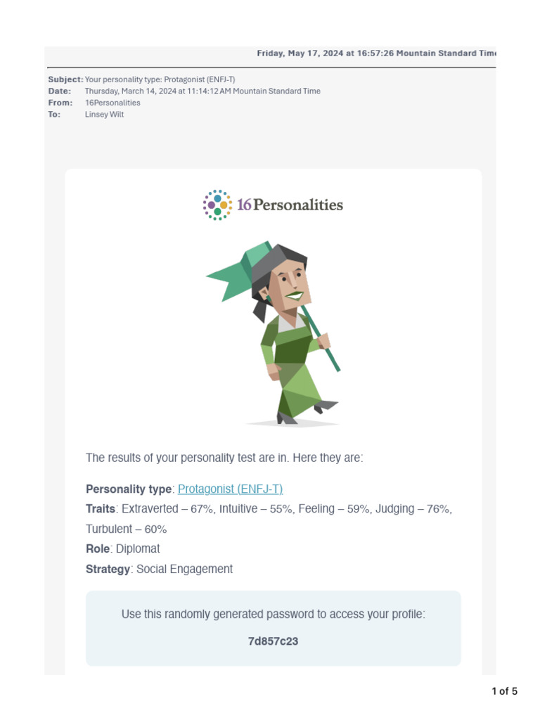 Your Personality Type Protagonist Enfj-T | PDF | Personality Type ...