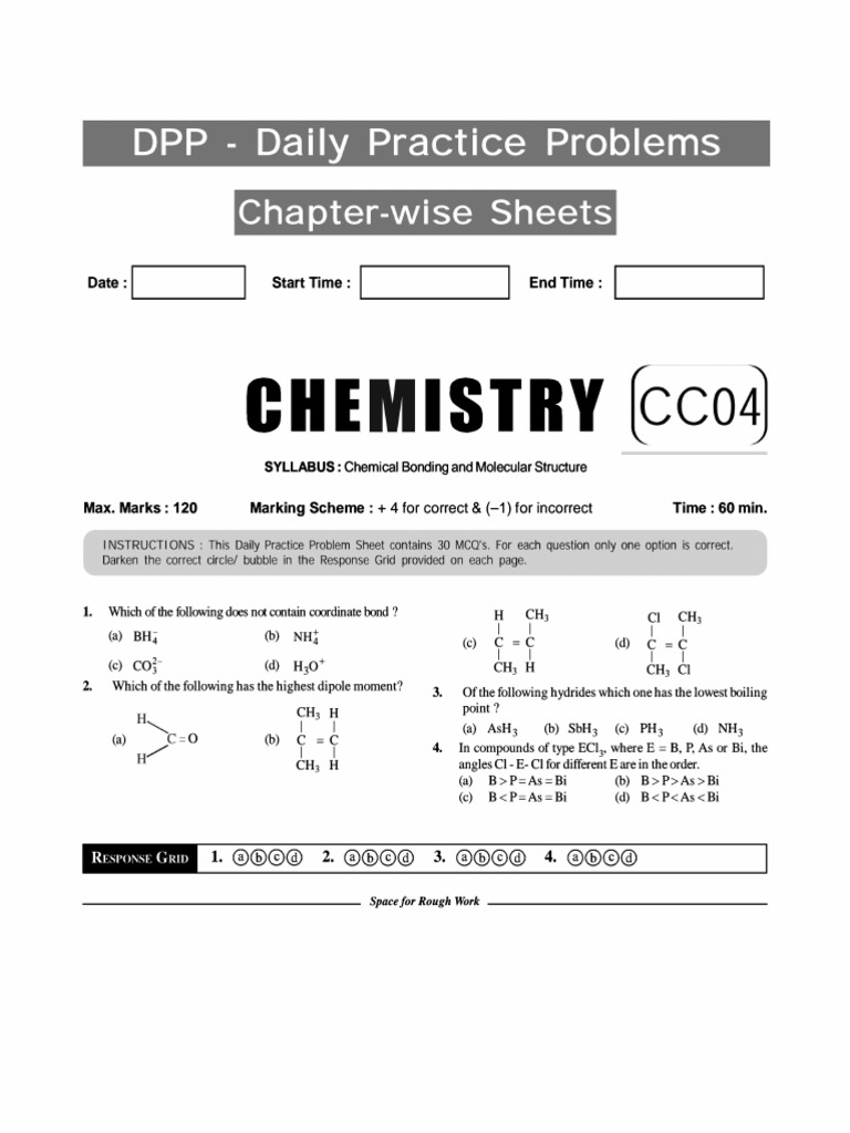 Chemical Bonding DPP | PDF