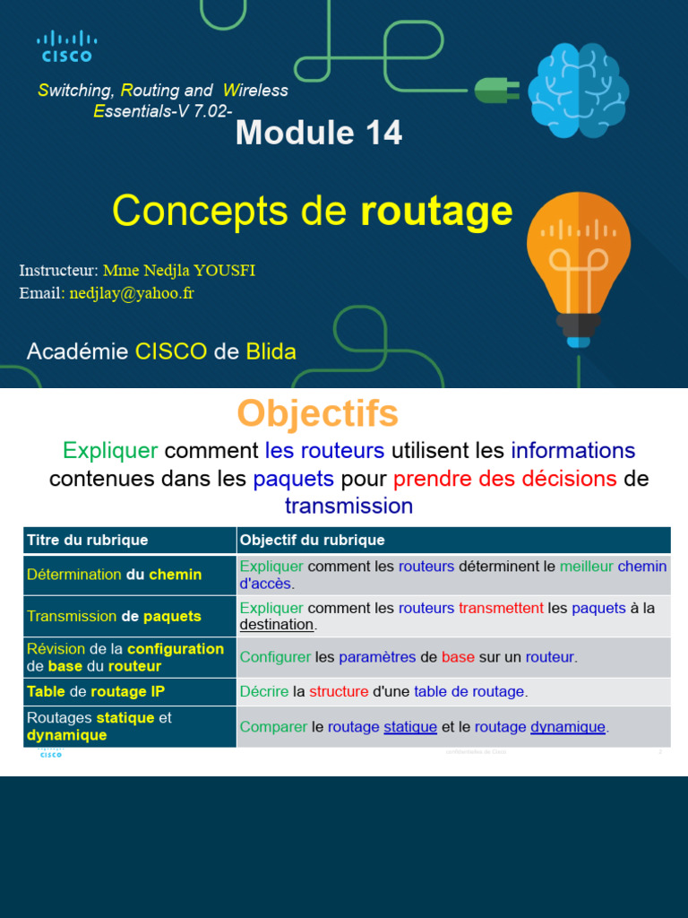 SRWE - Module - 14 - Concepts de Routage | PDF | Adresse IP | Routage